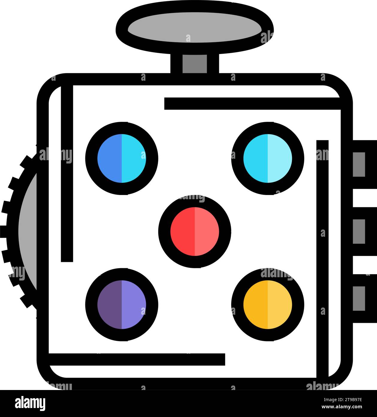 fidget cube toy color icon vector illustration Stock Vector Image & Art ...