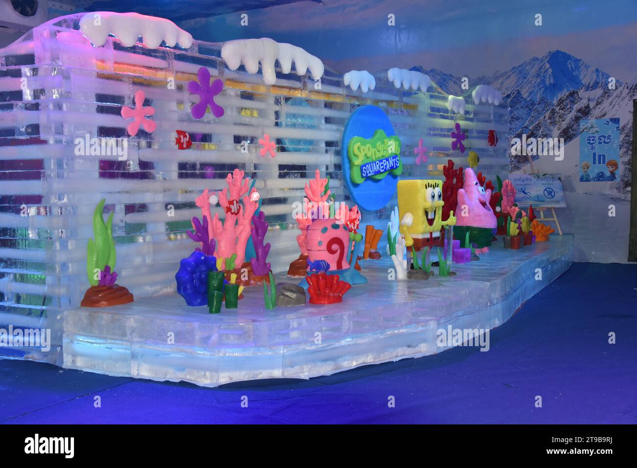 Snow, Ice World, Ice Sculptures playground, Phnom Penh, Cambodia, South ...