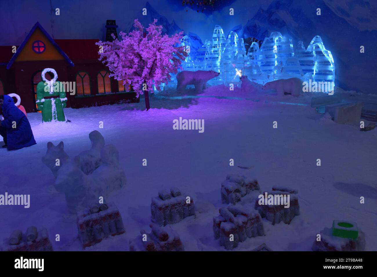 Snow, Ice World, Ice Sculptures playground, Phnom Penh, Cambodia, South ...