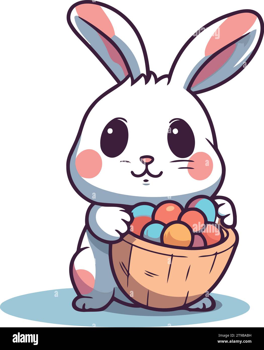 Cartoon easter bunny basket full hi-res stock photography and images ...