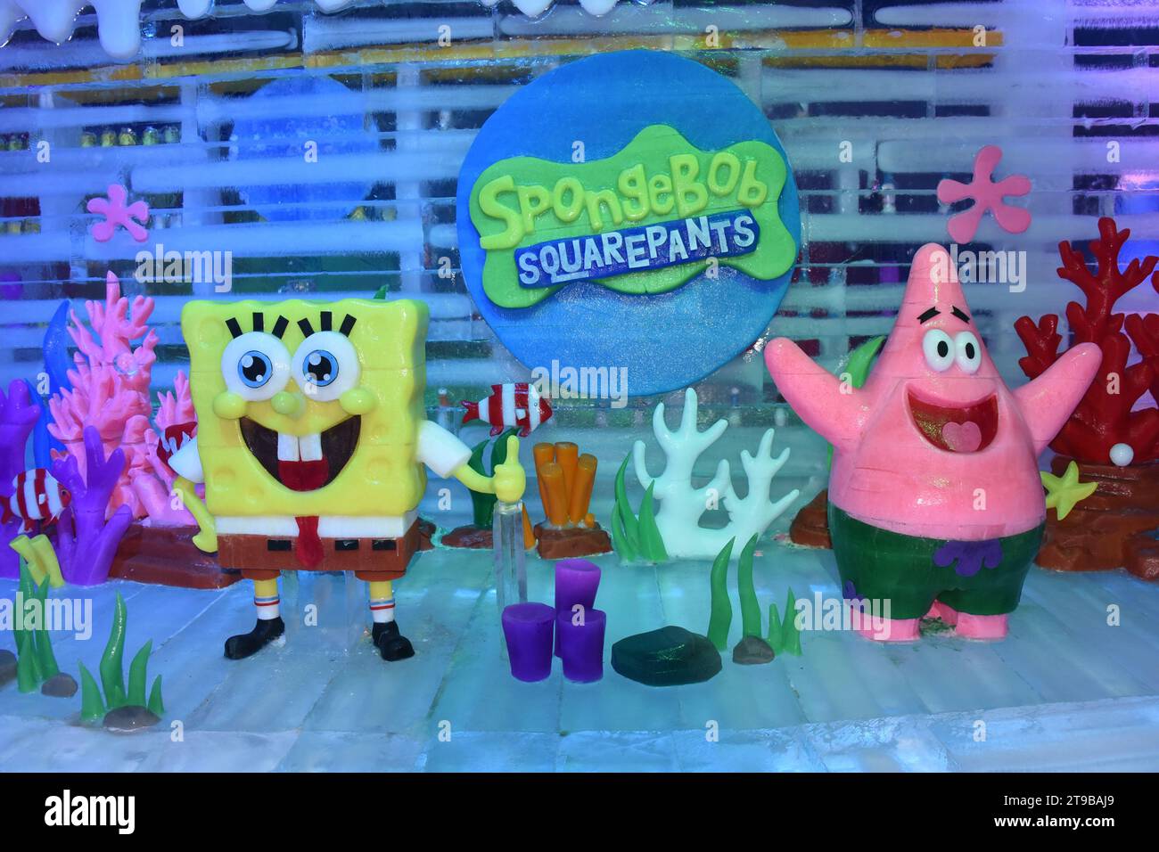 Snow, Ice World, Ice Sculptures playground, Phnom Penh, Cambodia, South ...