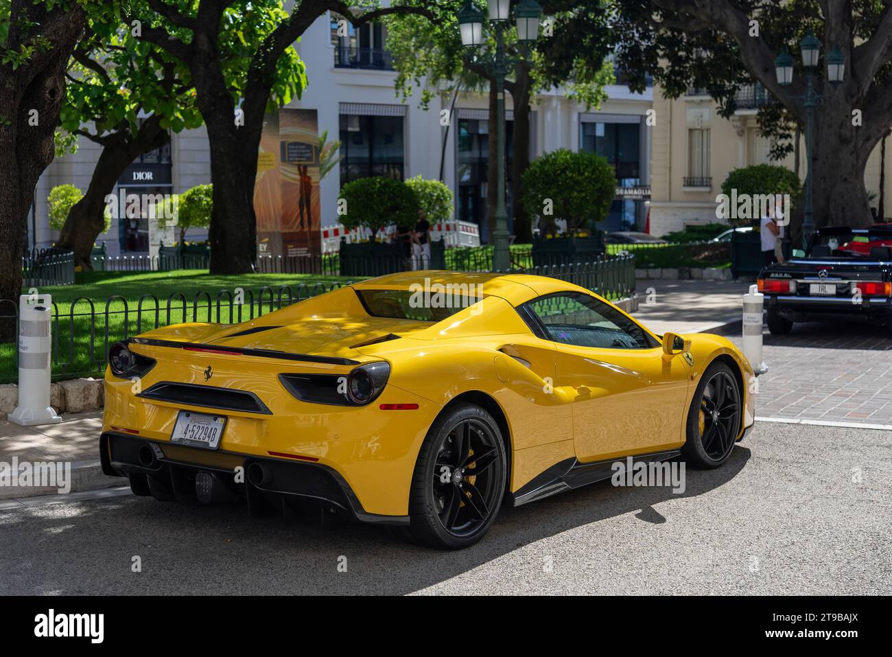 Yellow ferrari convertible hi-res stock photography and images - Alamy