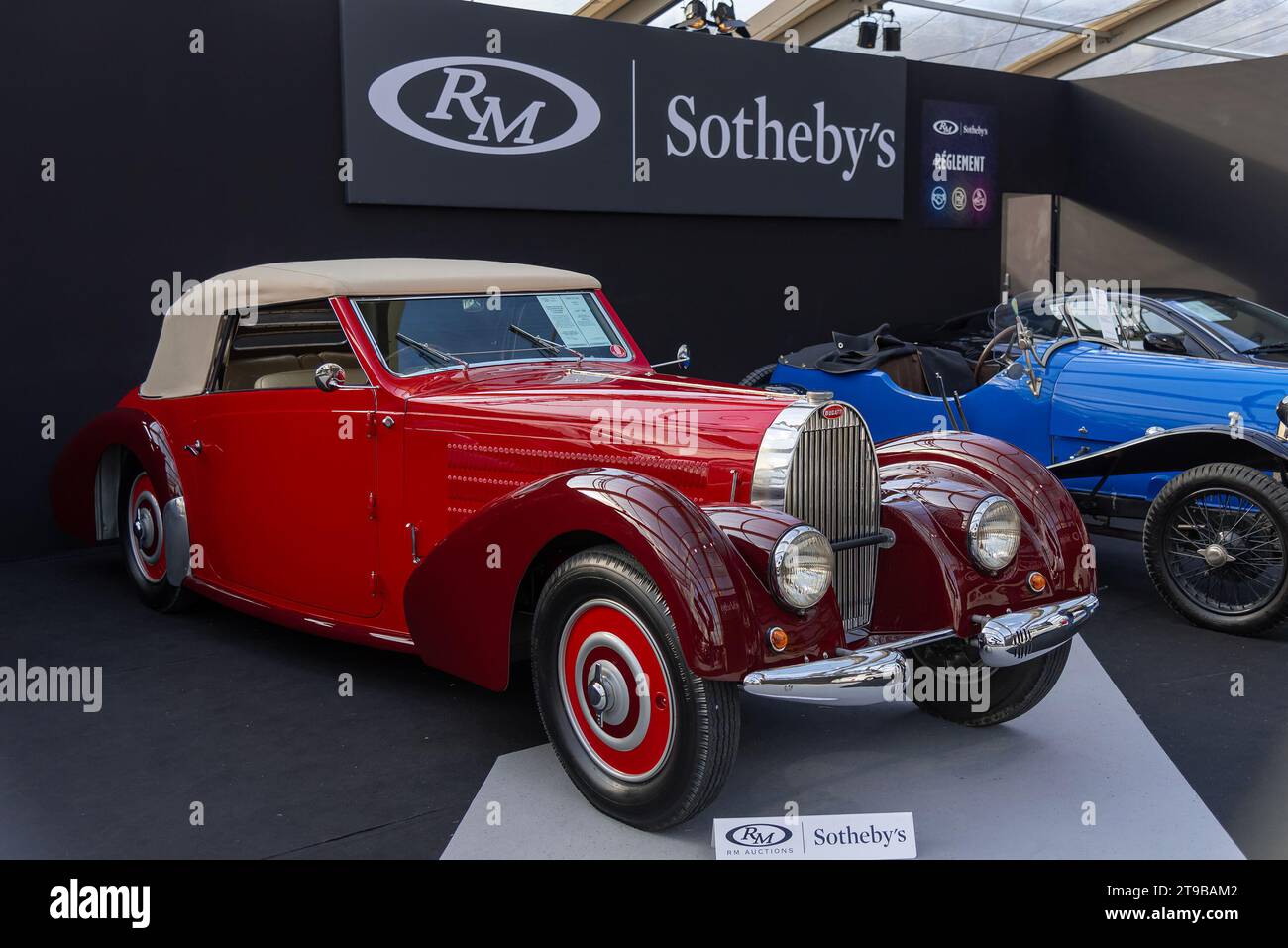 Paris, France - RM Sotheby's Paris 2020. Focus on a red 1938 Bugatti ...
