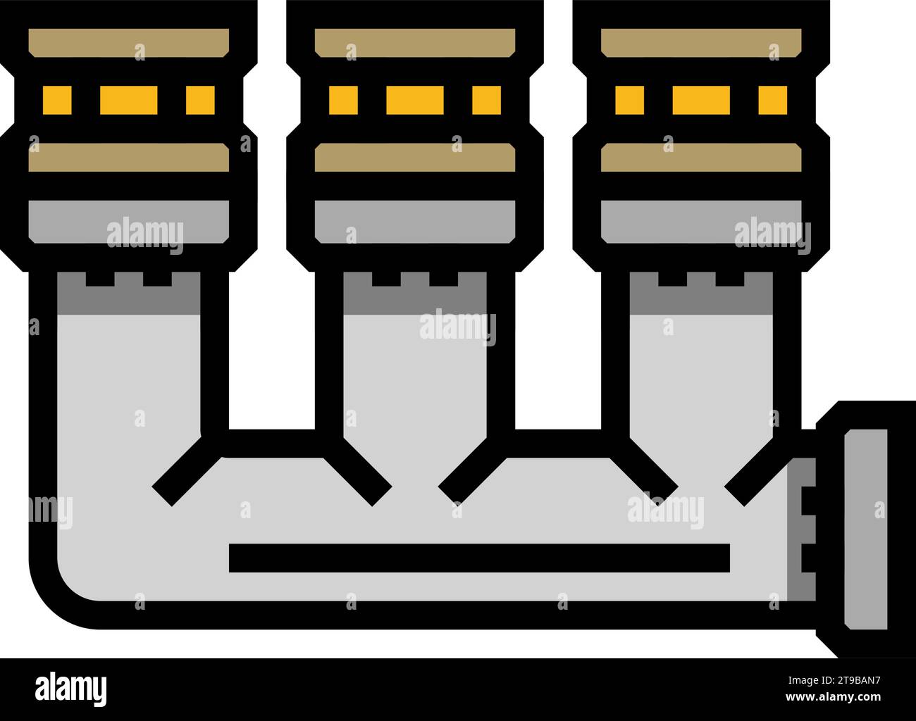 tube pipeline color icon vector illustration Stock Vector Image & Art ...