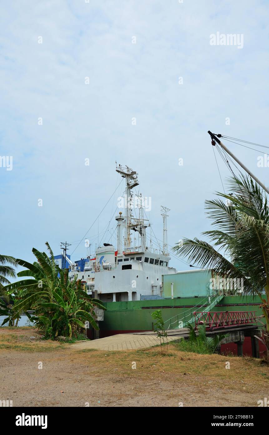 Container carrier ship or General cargo sea freight vessel stop in Tha ...