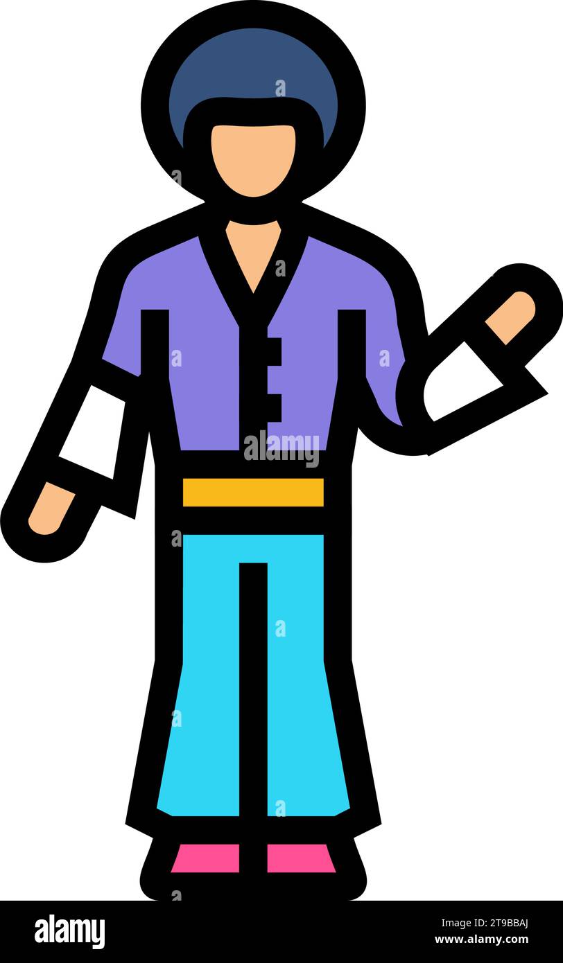 king disco party color icon vector illustration Stock Vector Image ...