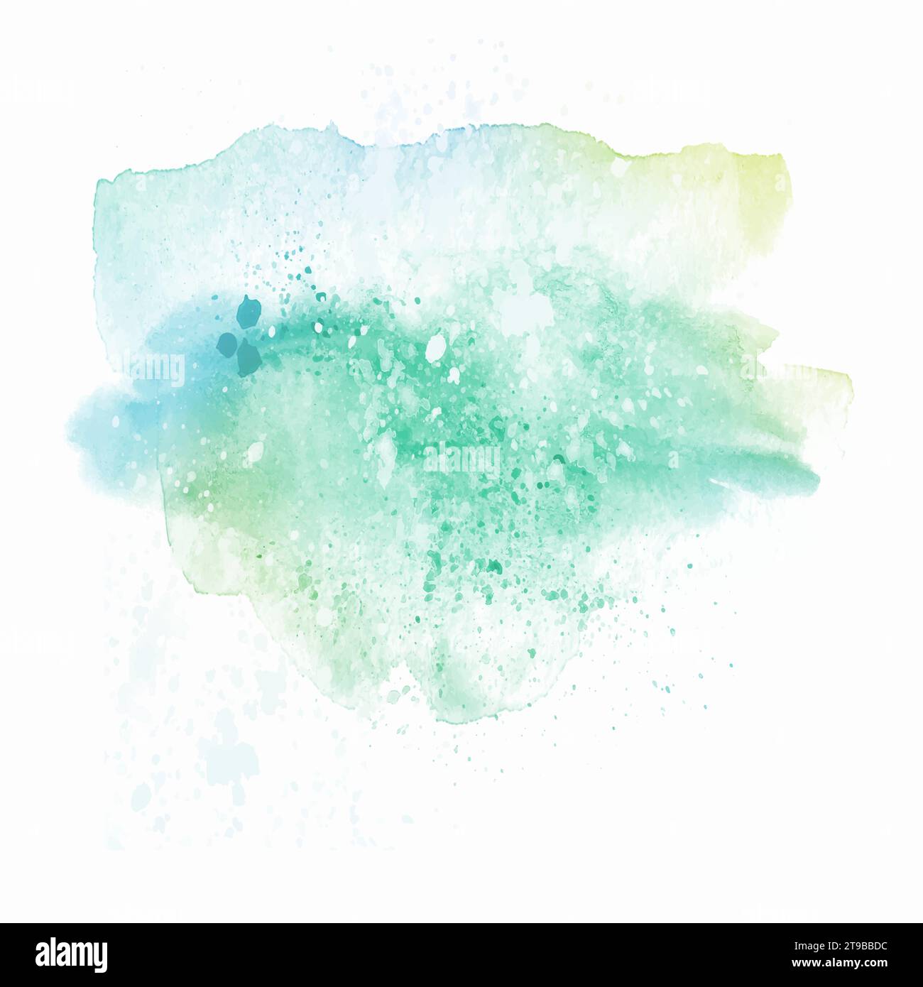 Green blue watercolour Stock Vector Images - Alamy