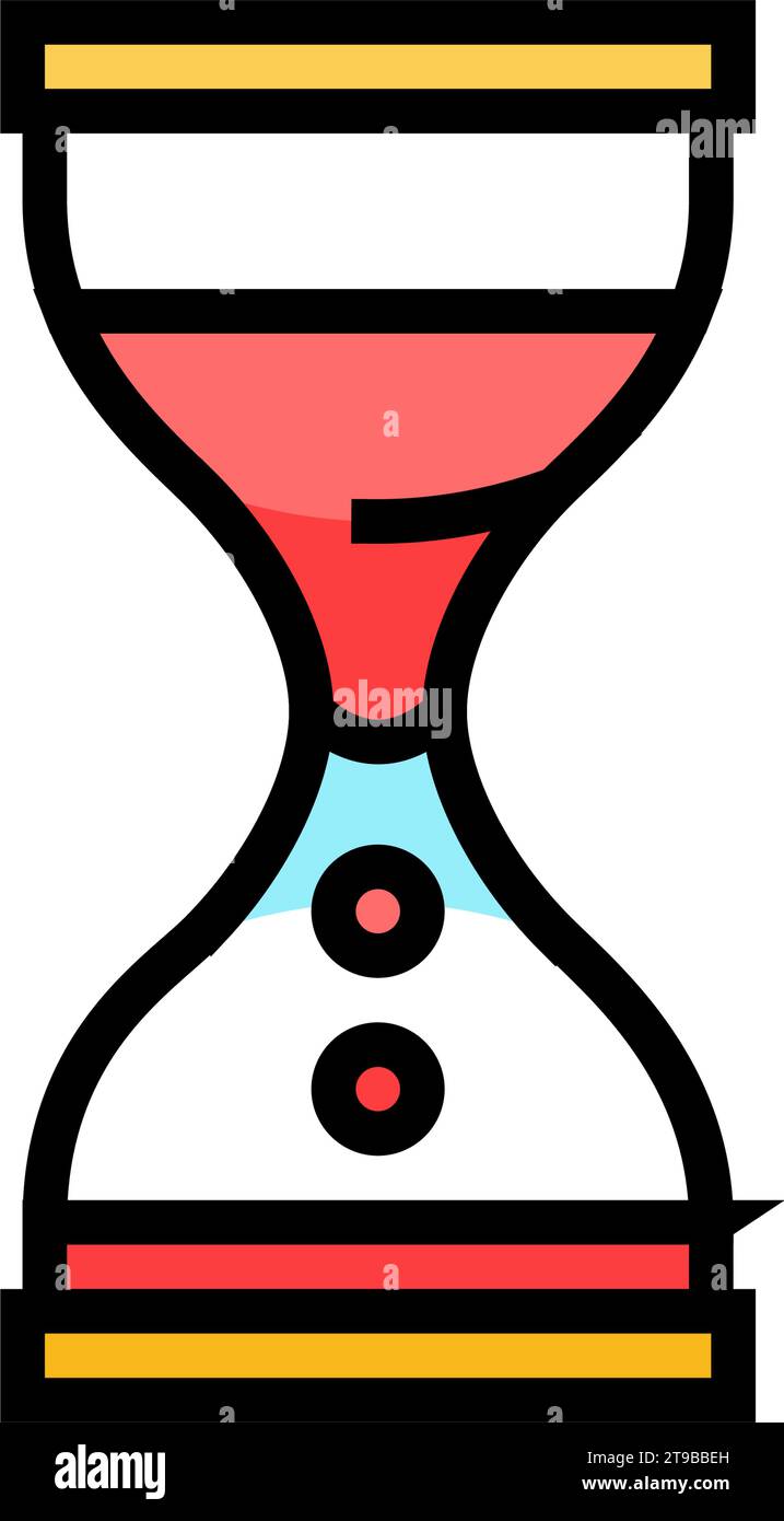 liquid timer fidget toy color icon vector illustration Stock Vector ...