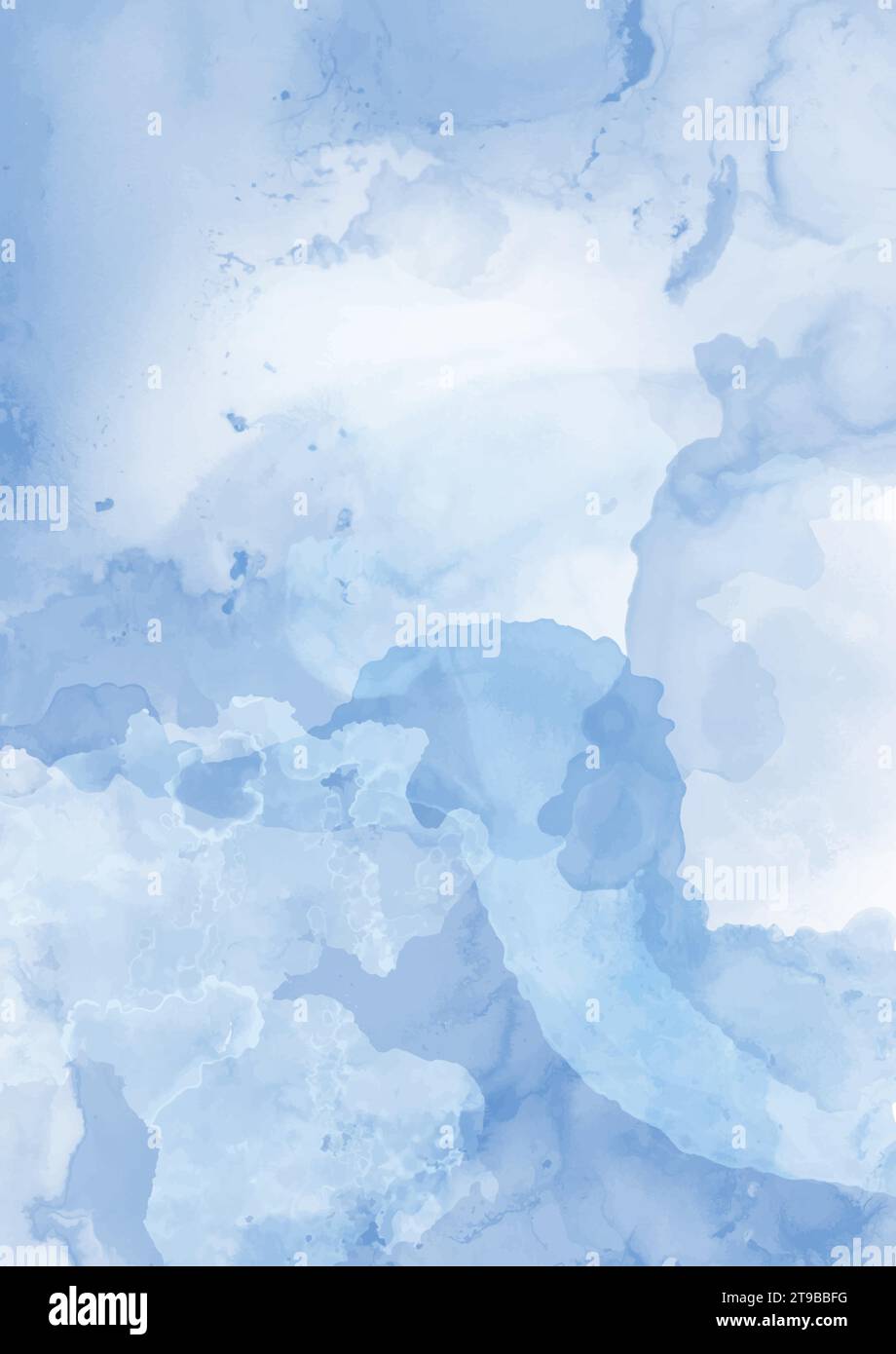 Hand painted abstract blue watercolour background Stock Vector Image ...