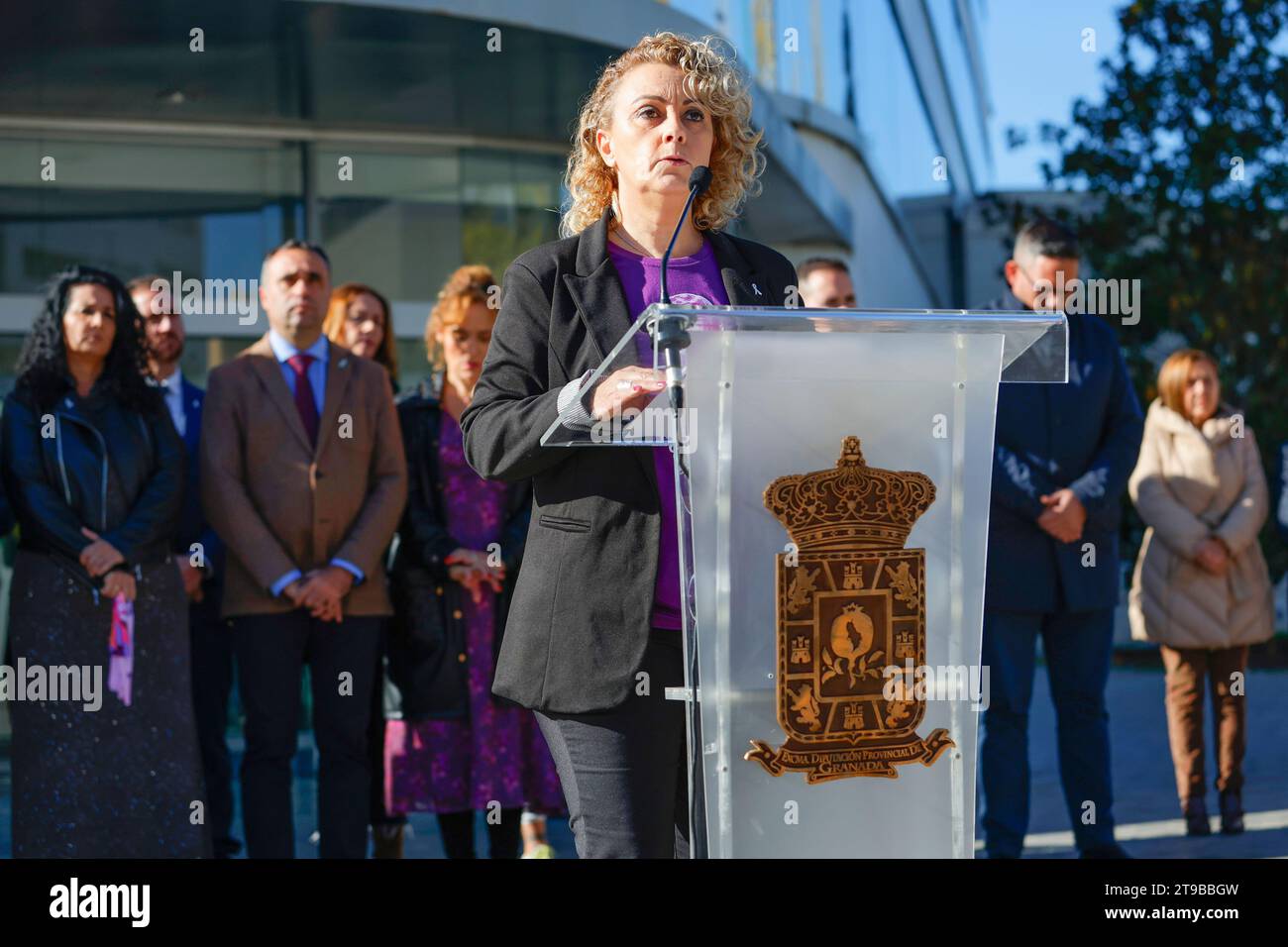 Raquel Orantes, daughter of Ana Orantes, reads the manifesto against ...