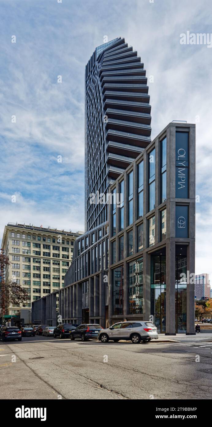 Olympia DUMBO is a 33-story sail-shaped glass and steel mixed-use condo ...