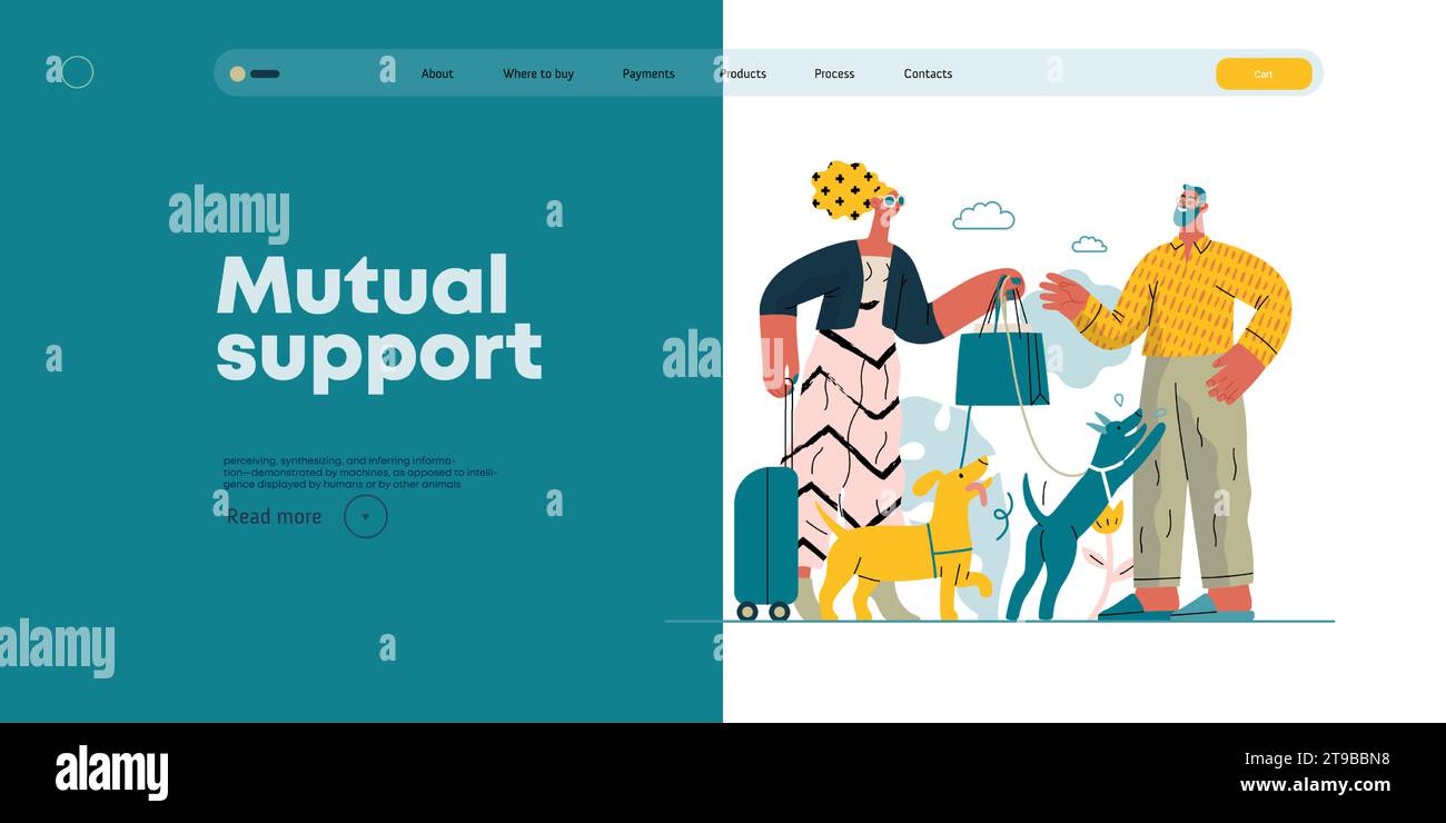 Pet interaction vector vectors hi-res stock photography and images - Alamy