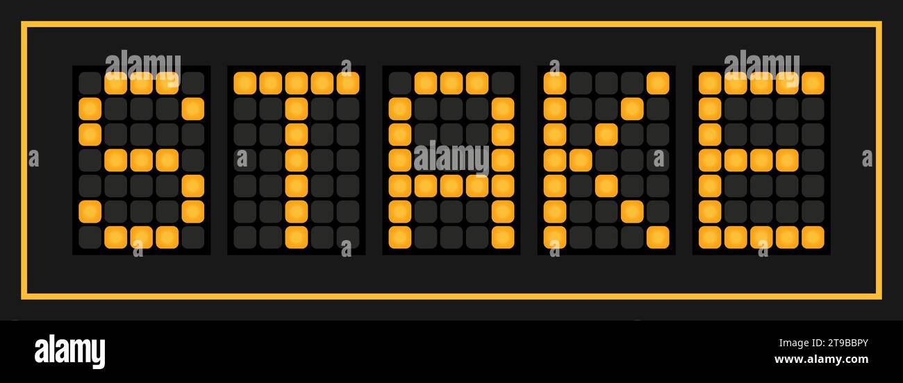 Orange color led banner in word stake on black background Stock Vector ...