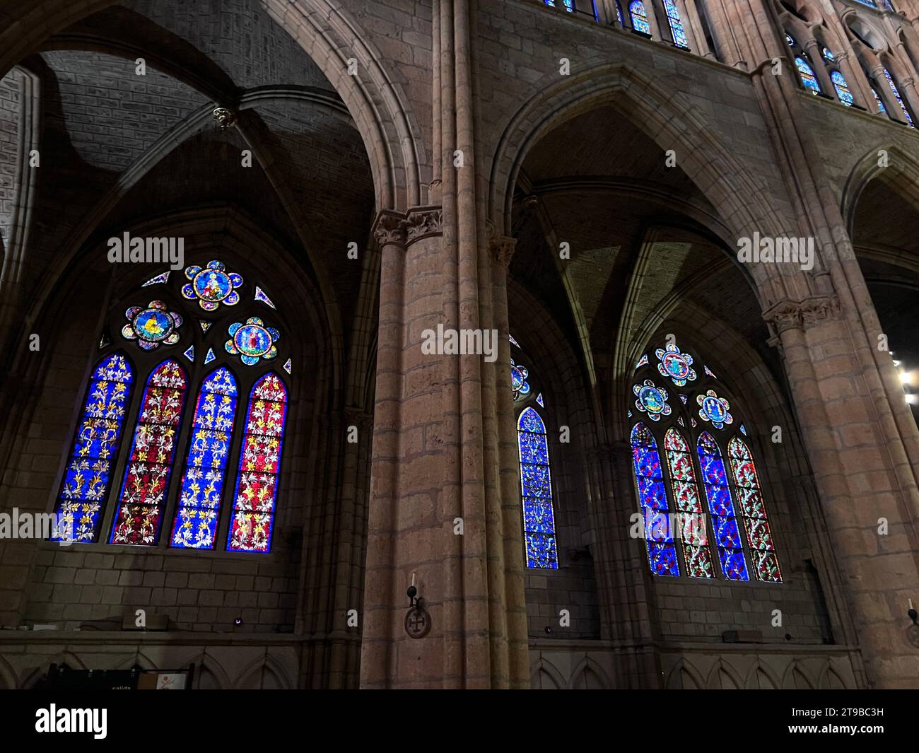 Cathedral stained glass windows leon hi-res stock photography and ...
