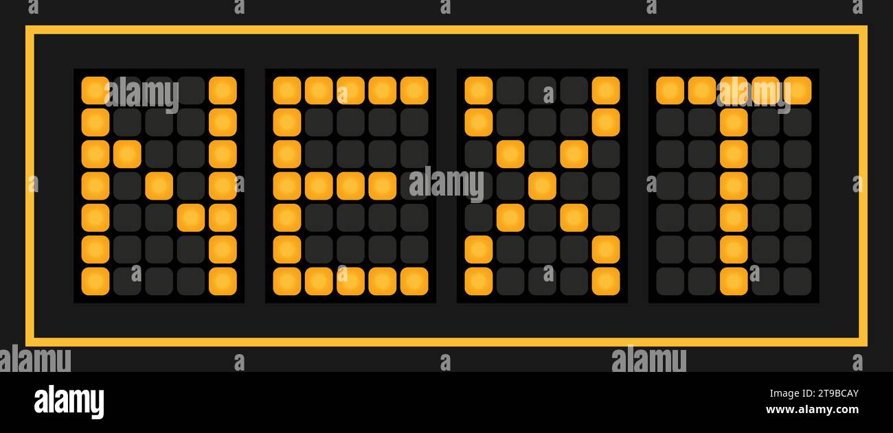 Orange color led banner in word next on black background Stock Vector ...