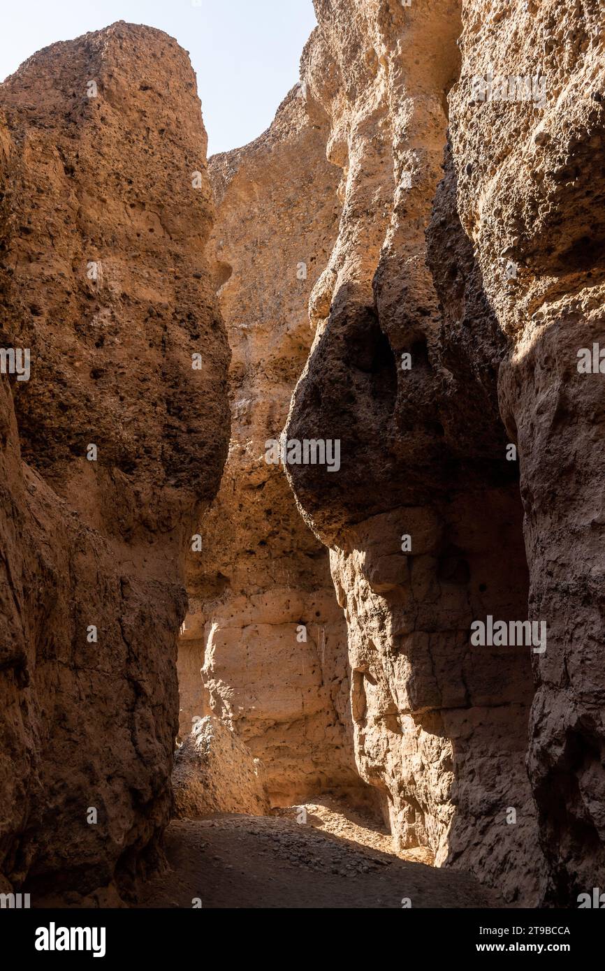 Impression of the interior of the sesriem canyon in the Namibian ...