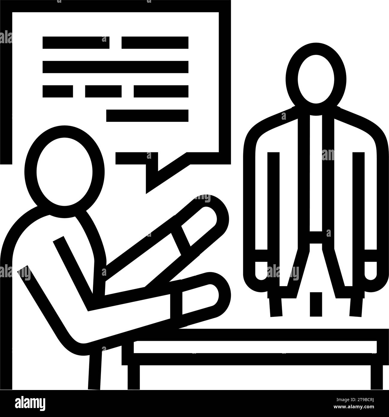 student mentorship college teacher line icon vector illustration Stock ...