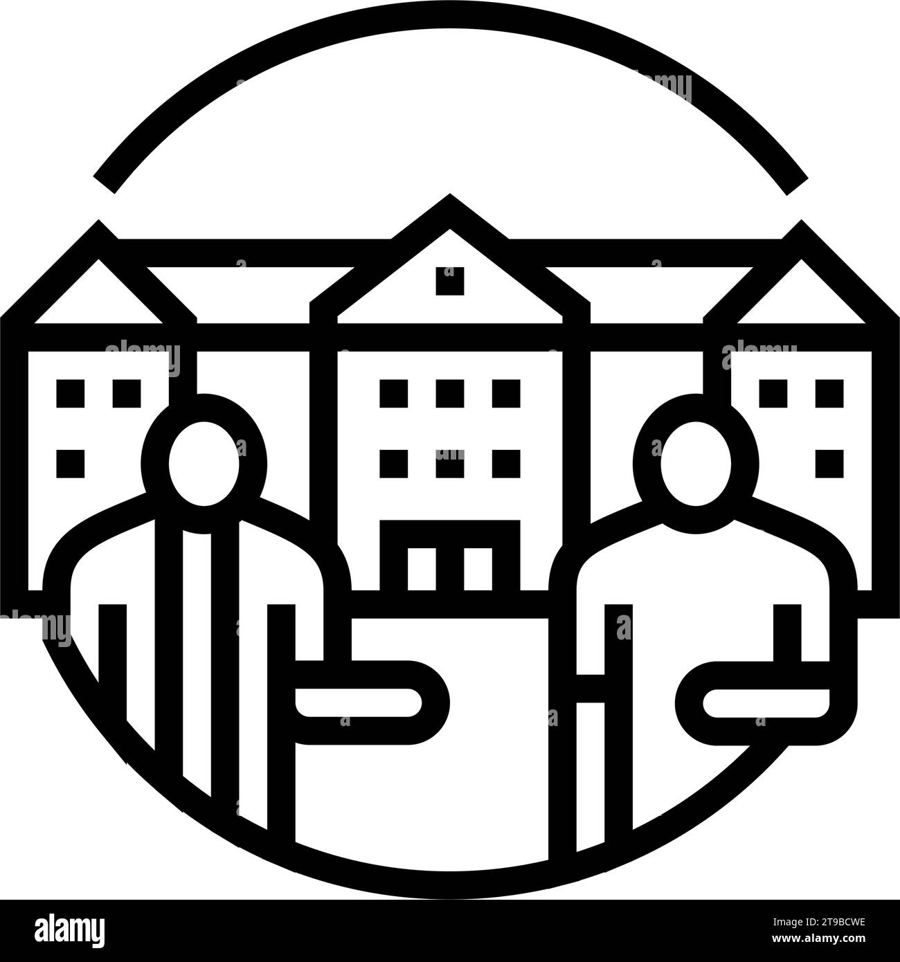 campus life college teacher line icon vector illustration Stock Vector ...