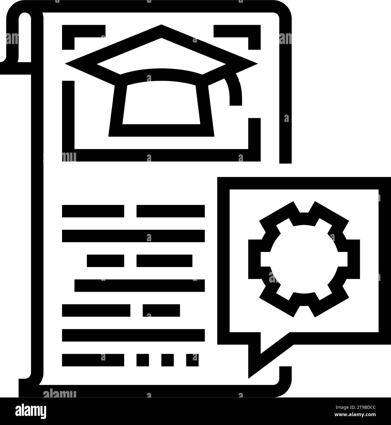 thesis guidance college teacher line icon vector illustration Stock ...