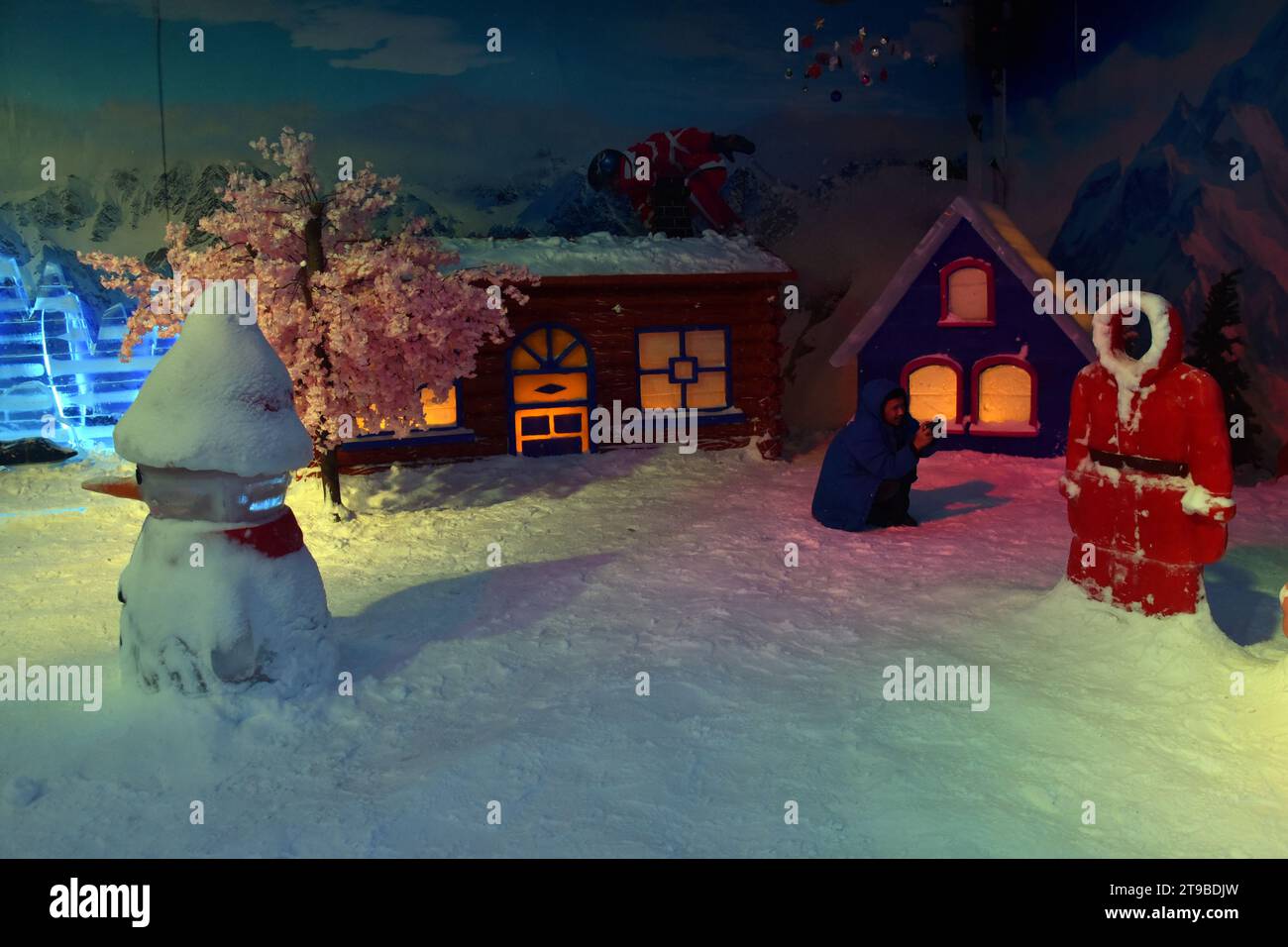 Snow, Ice World, Ice Sculptures playground, Phnom Penh, Cambodia, South ...