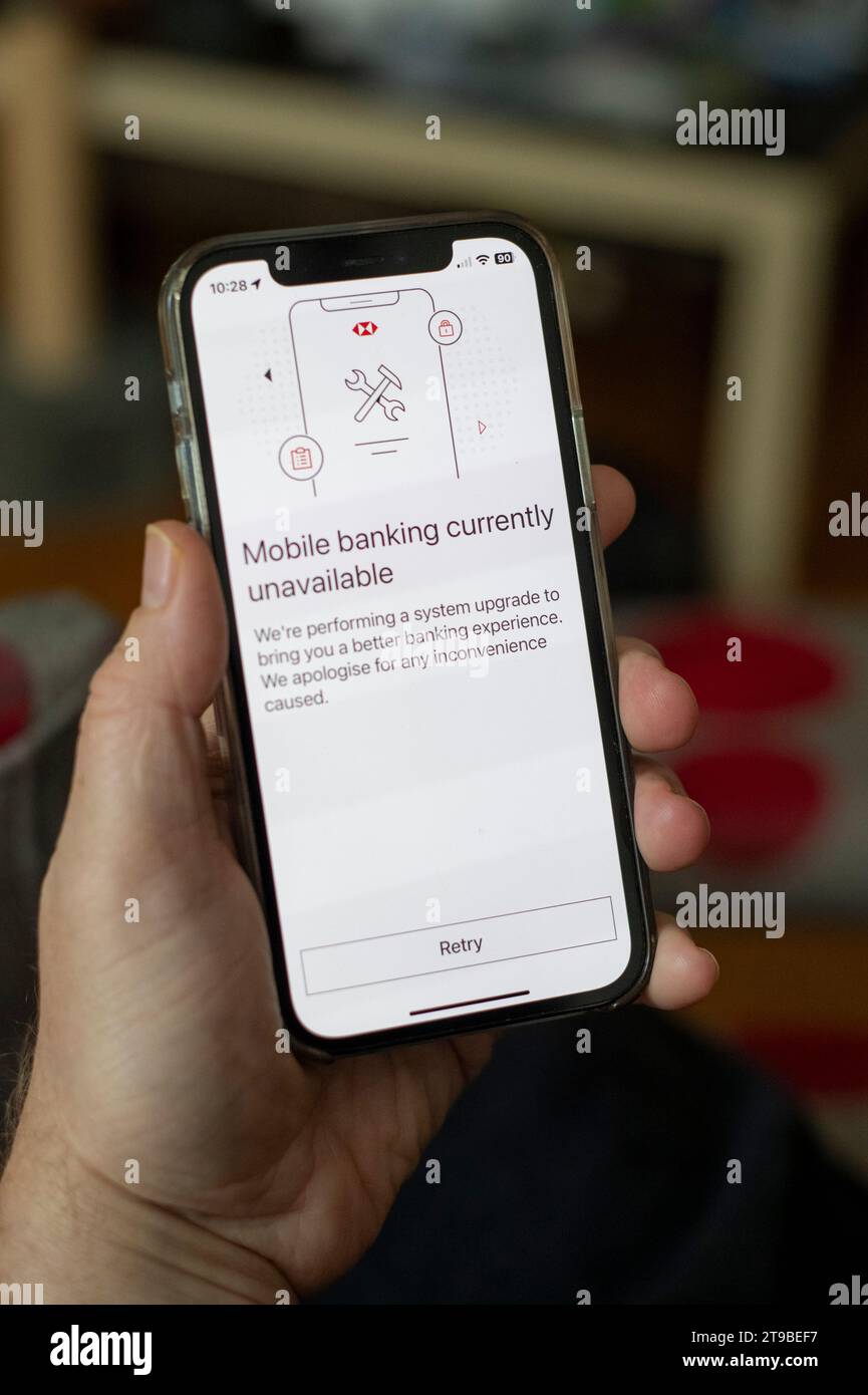 Mobile banking currently unavailable hi-res stock photography and ...