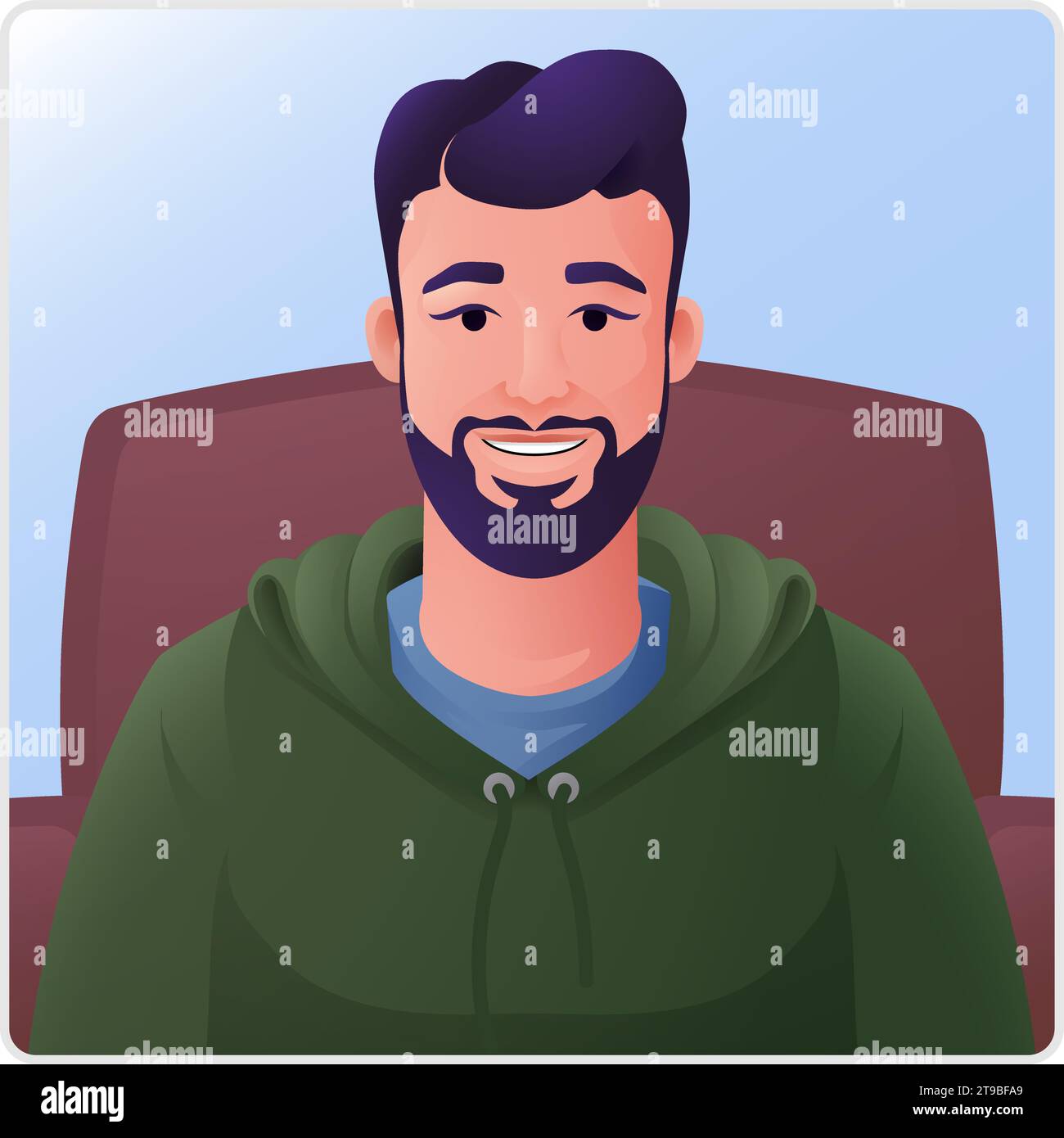 Man Profile Illustration Internet Call Avatar Stock Vector Image & Art ...