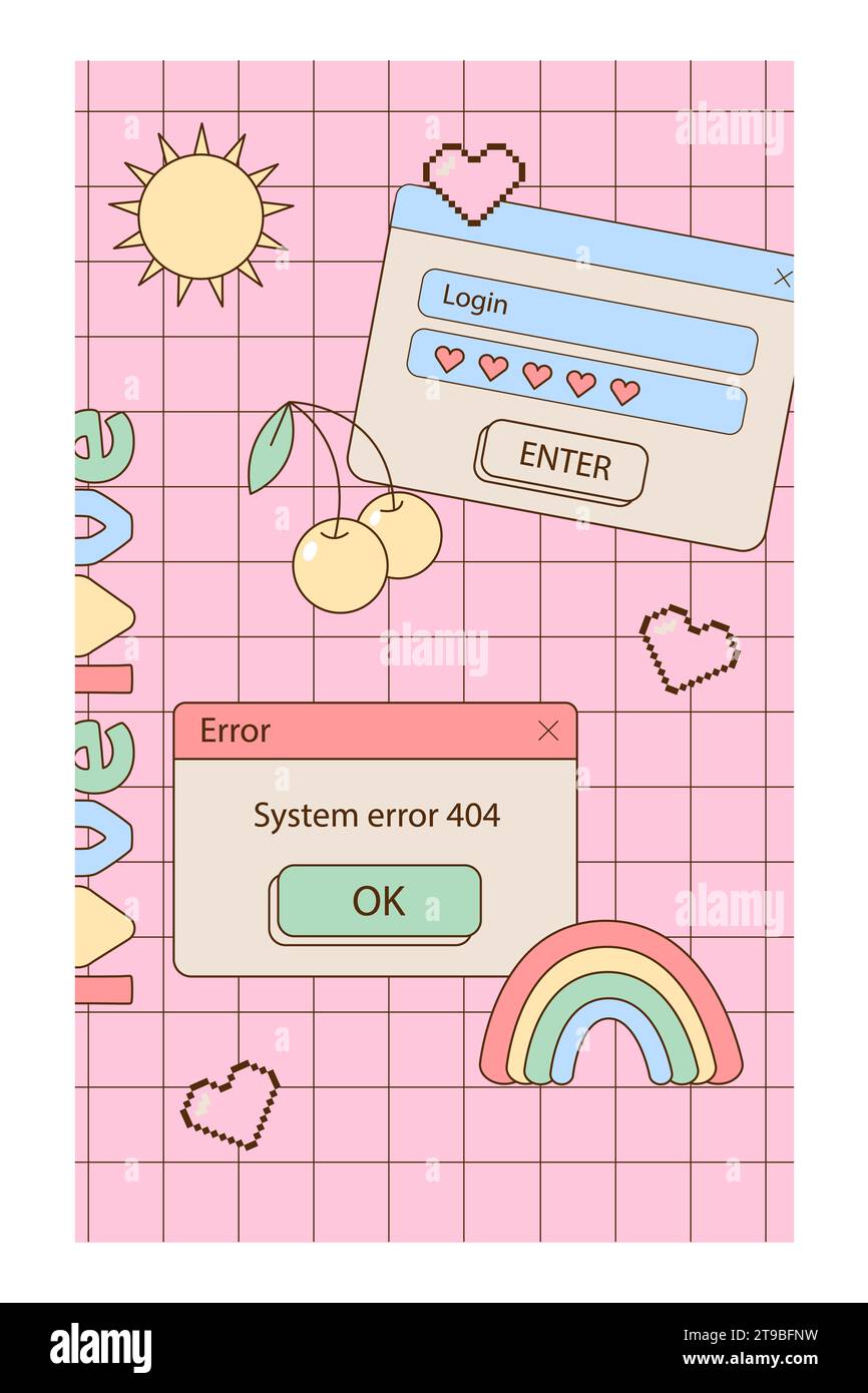 Colorful modern retro posters Stock Photo - Alamy