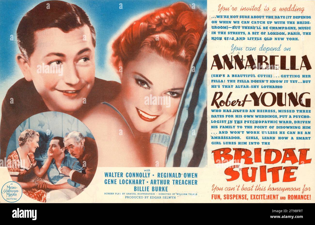 ANNABELLA ROBERT YOUNG and WALTER CONNOLLY in BRIDAL SUITE 1939 ...