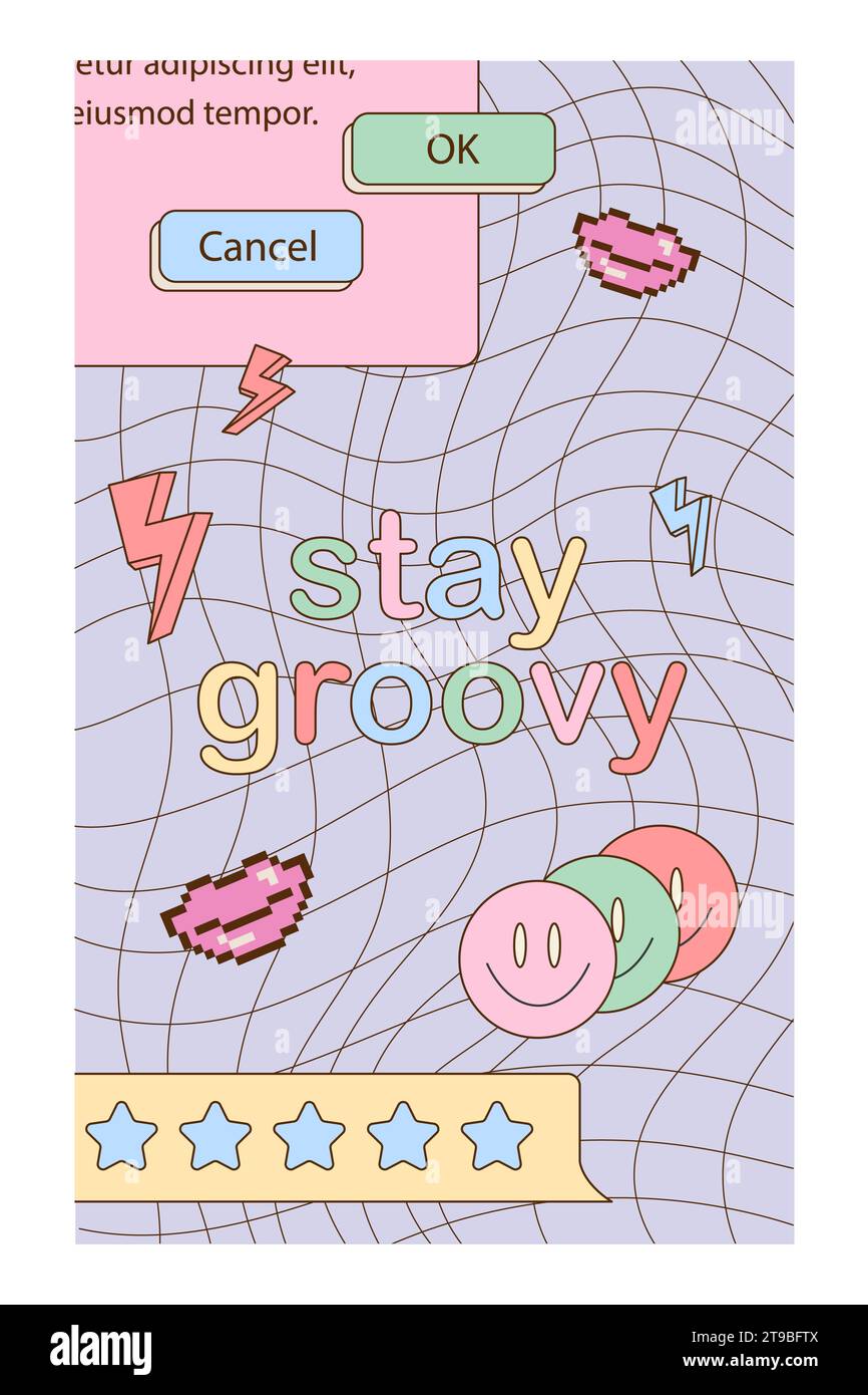 Colorful modern retro posters Stock Photo - Alamy