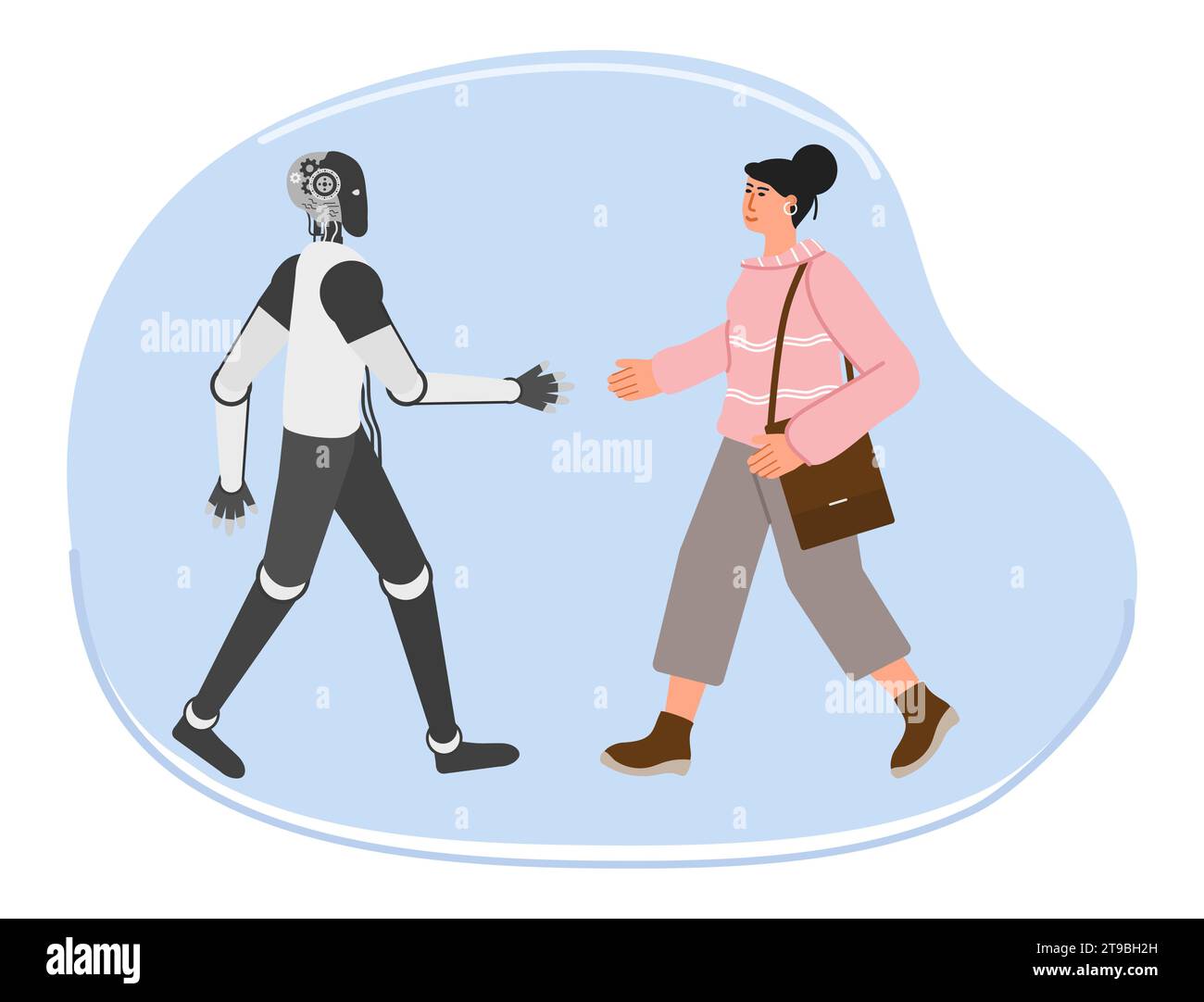 Human robot interaction vector vectors hi-res stock photography and images - Alamy