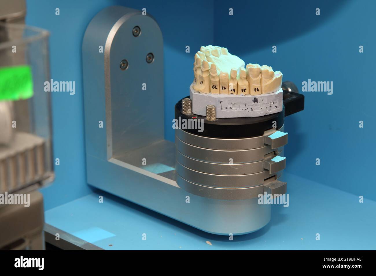 Fabrication of dental crowns and dentures made of ceramic. Scanning of ...