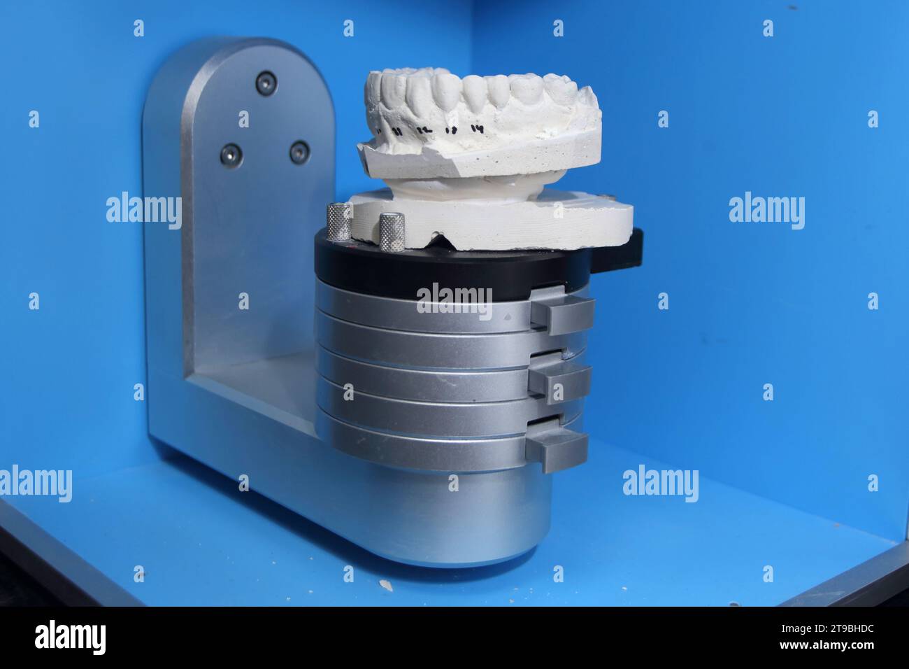 Fabrication of dental crowns and dentures made of ceramic. Scanning of ...