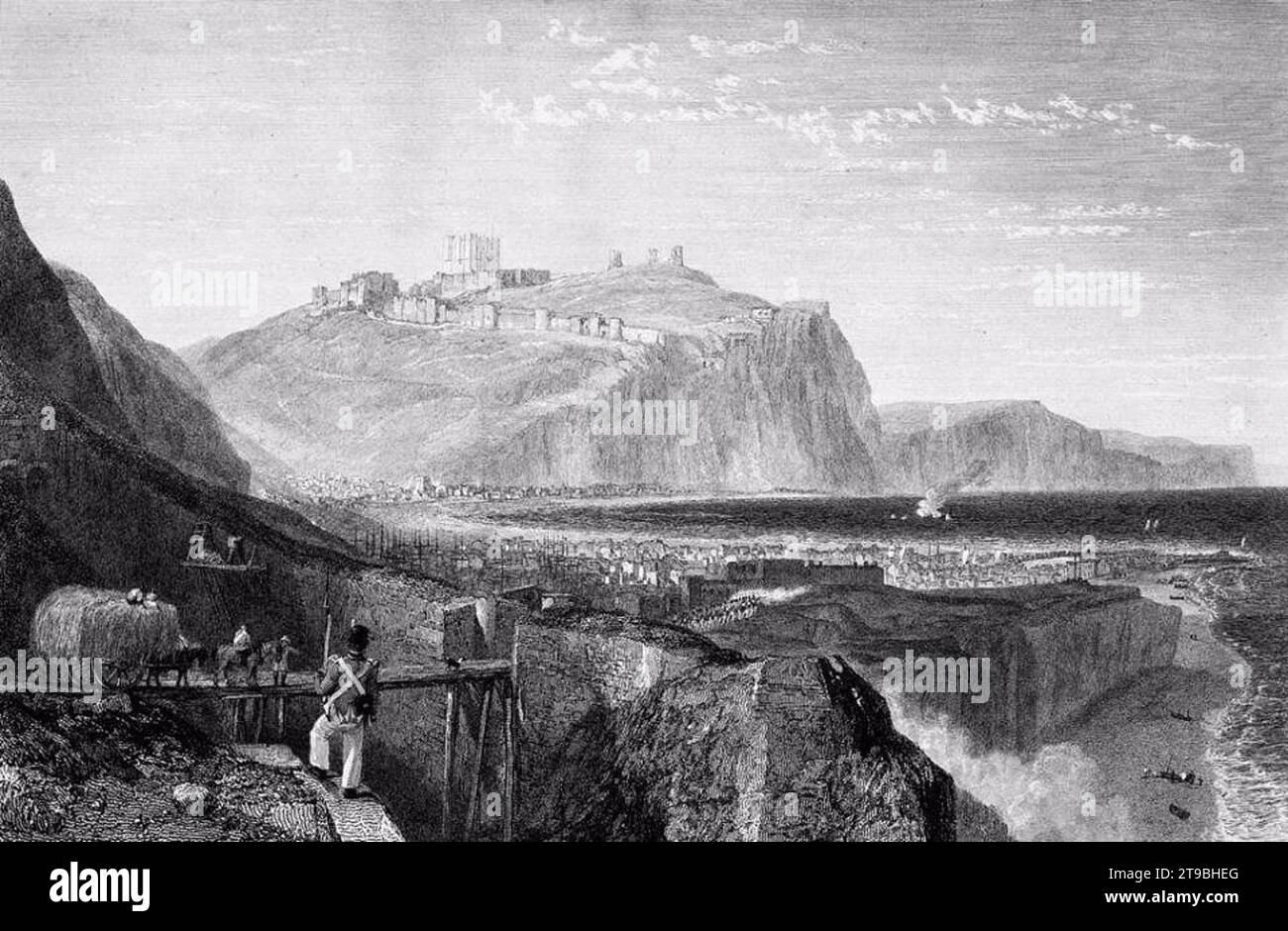 Dover from Shakespeare Cliff 1826 by George Cooke Stock Photo - Alamy
