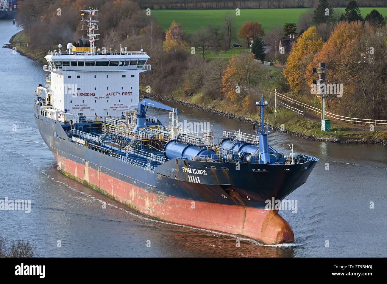 Chemical / Oil Products Tanker SONGA ATLANTIC at the Kiel Canal Stock ...