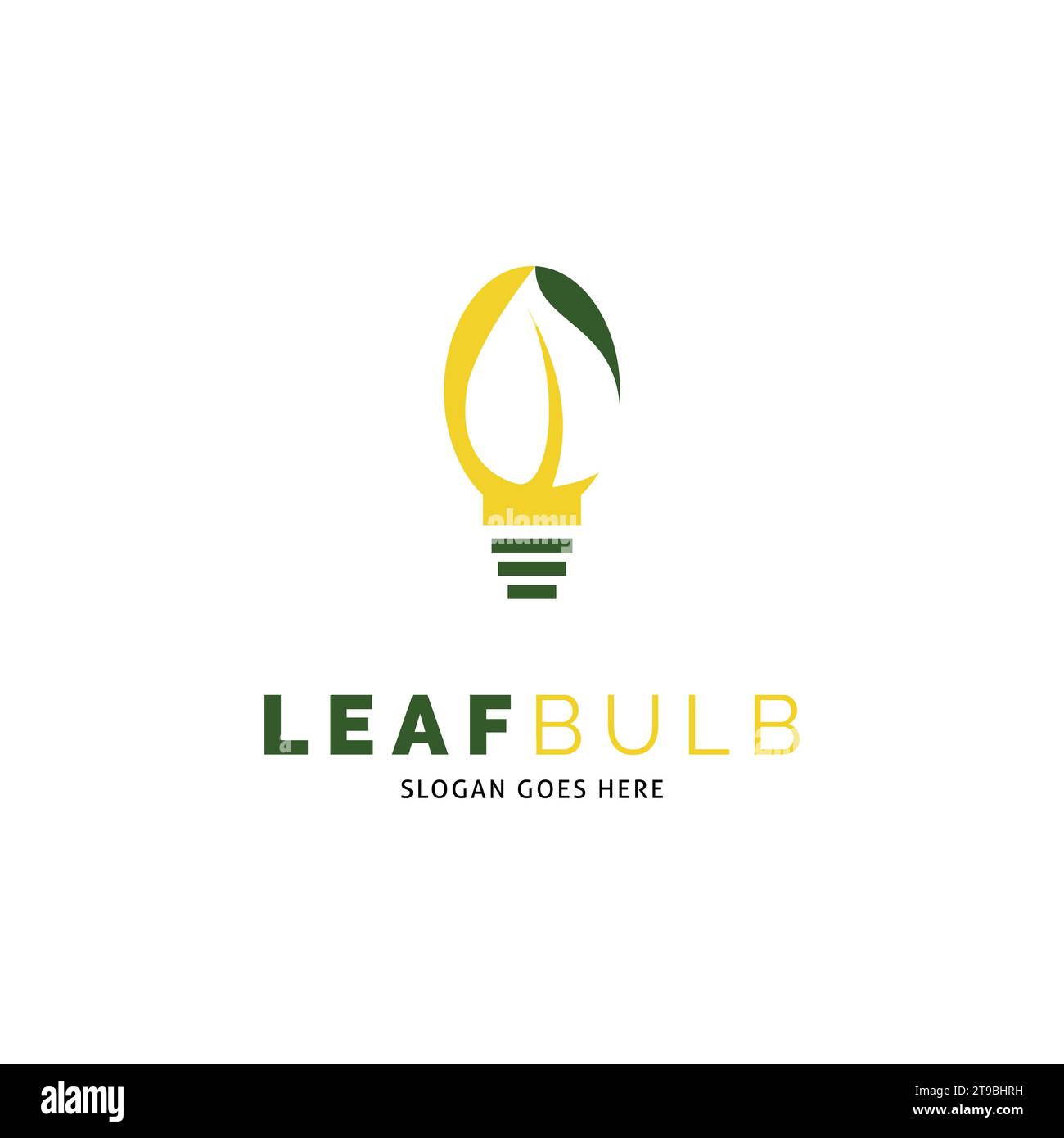 Leaf Bulb Icon Vector Logo Template Illustration Design Stock Vector ...