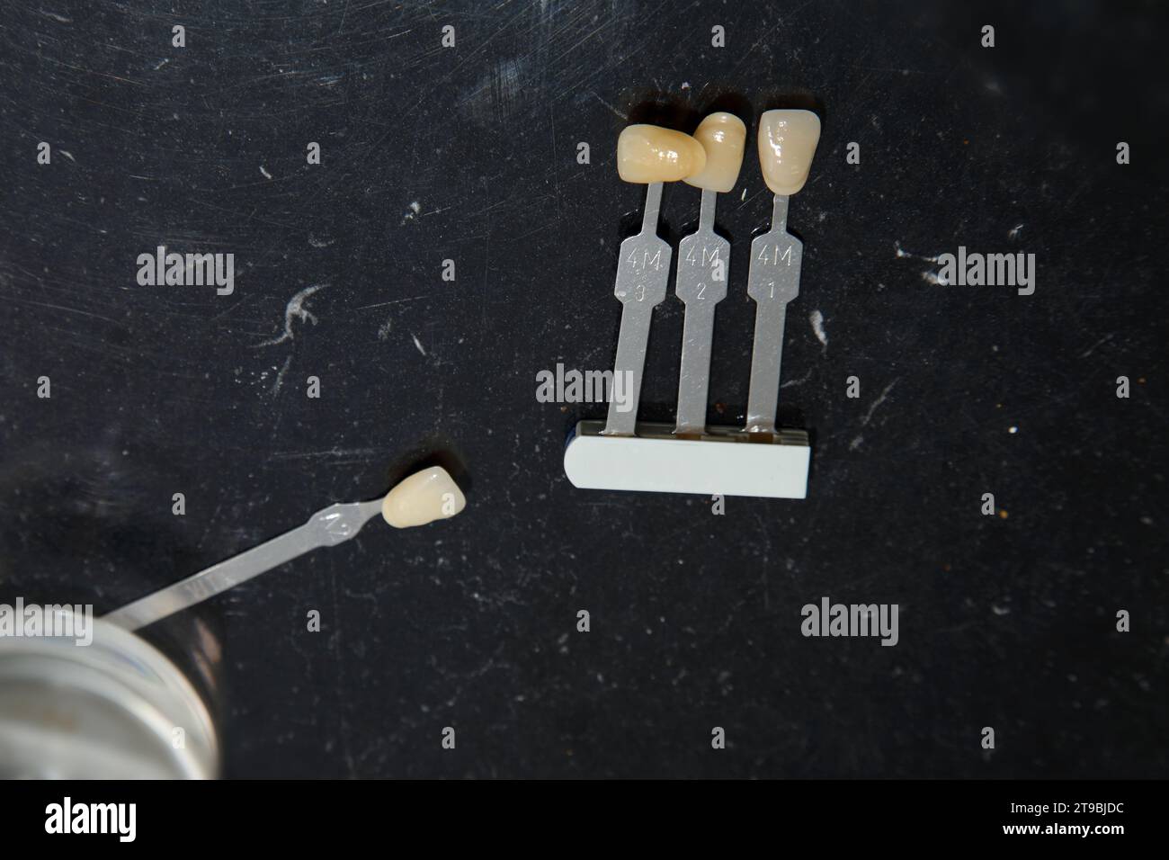 Fabrication of dental crowns and dentures made of ceramic. Scanning of ...