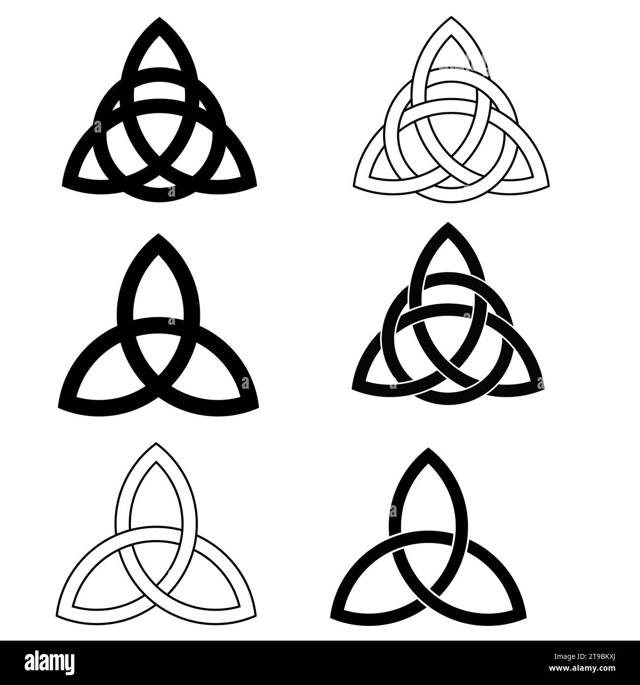 Triquetra symbol set of celtic trinity knot. Triquetra Celtic Knot ...