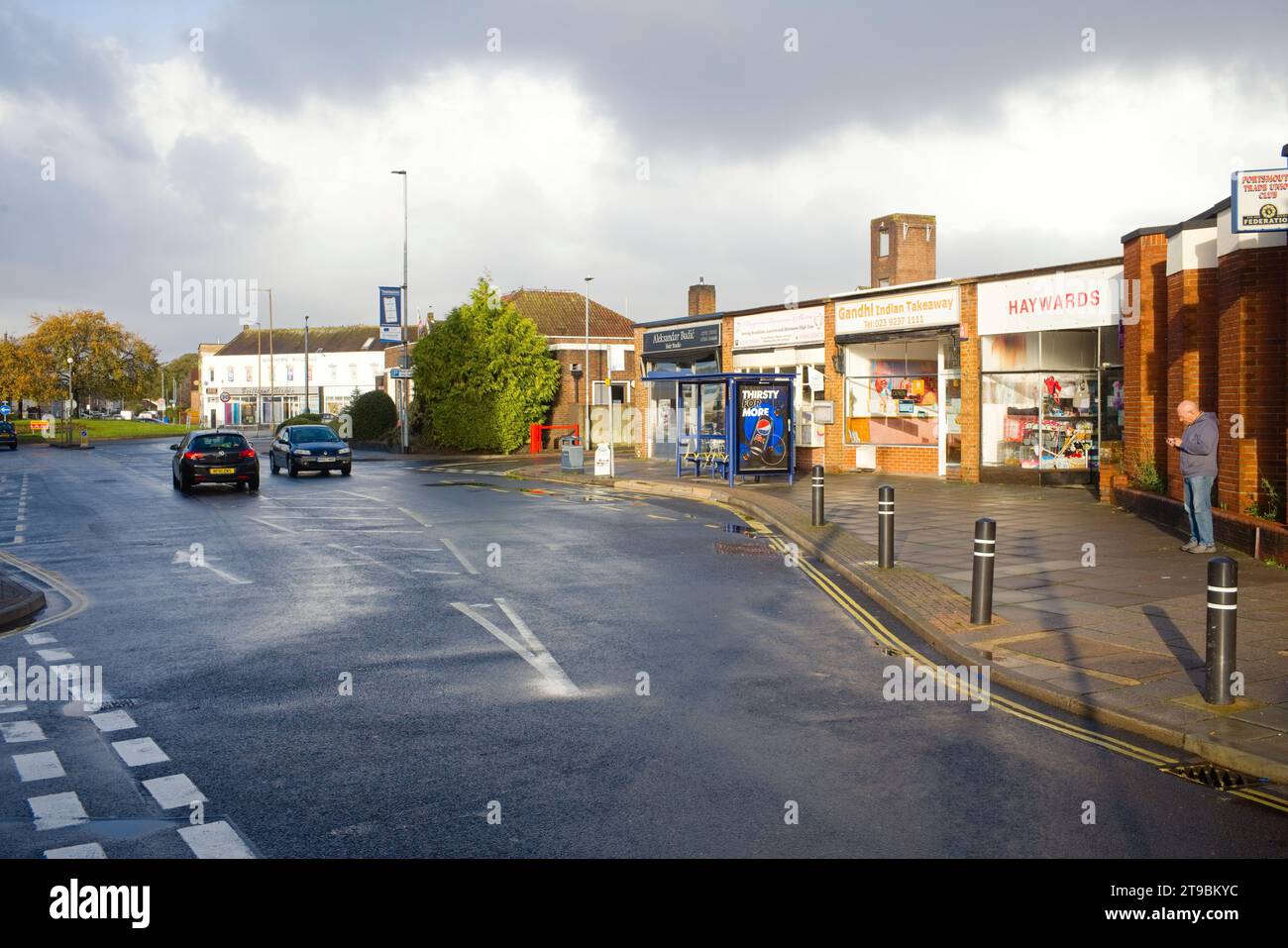 Waite Street, Cosham with small local shops Stock Photo - Alamy