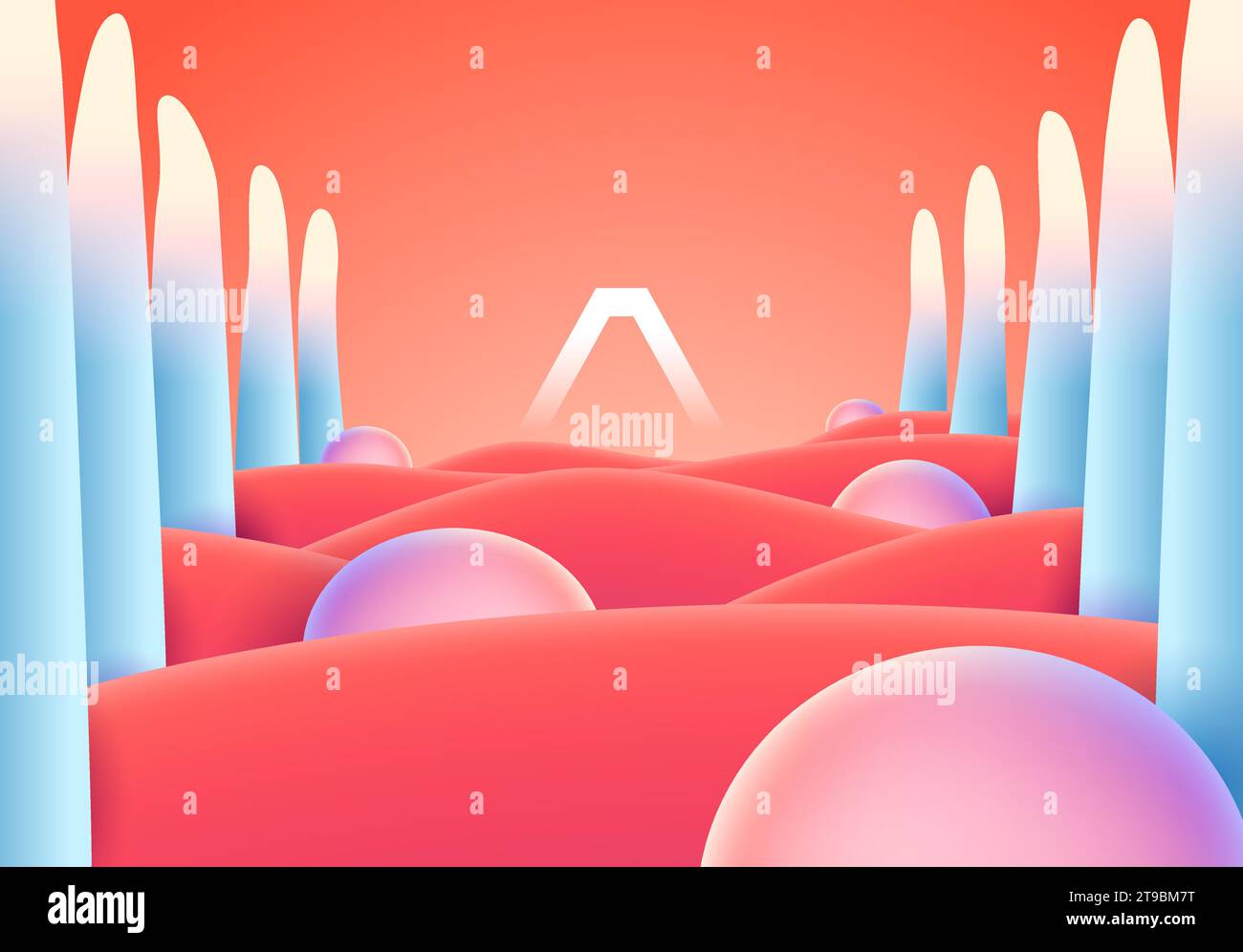 Minimal pink scene geometric Stock Vector Images - Alamy