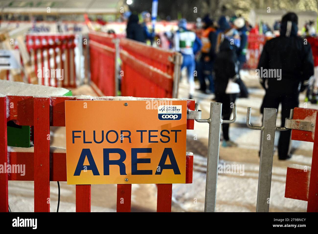 Kuusamo, Finland. 24th Nov, 2023. Fluor wax testing area at the FIS ...