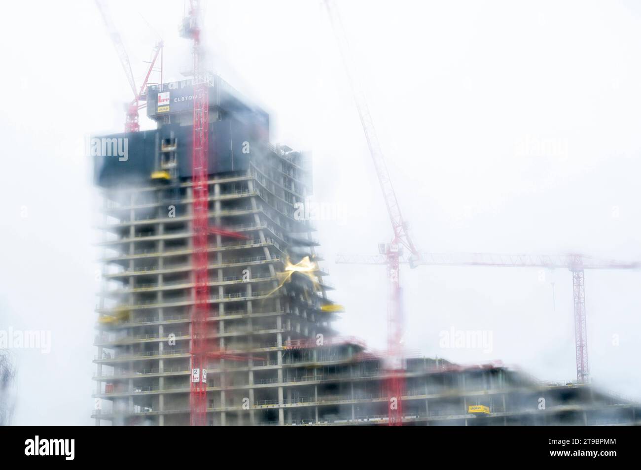 Hamburg, elb tower GERMANY, Hamburg, Harbour town, construction site ...