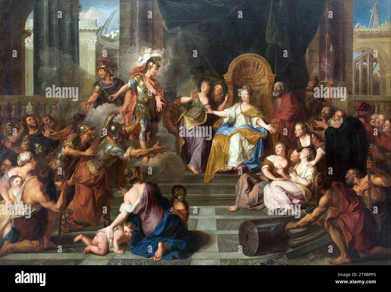 The Aeneid: Aeneas and Achates Appearing to Dido 1715-17 by Antoine ...
