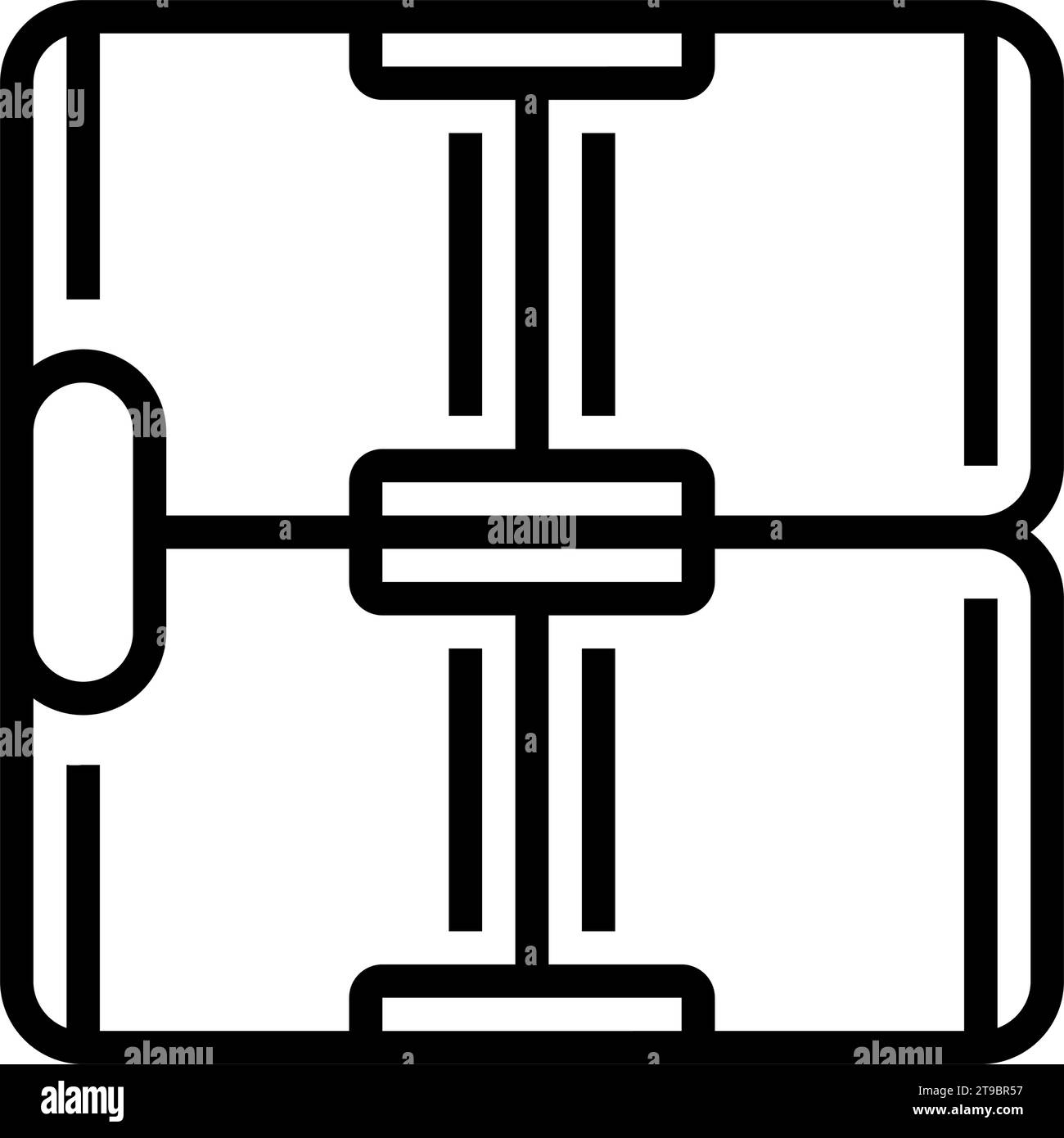 infinity cube fidget toy line icon vector illustration Stock Vector ...