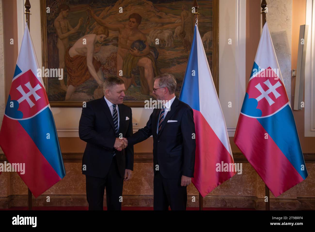Prague, Czech Republic. 24th Nov, 2023. Slovak prime minister Robert ...