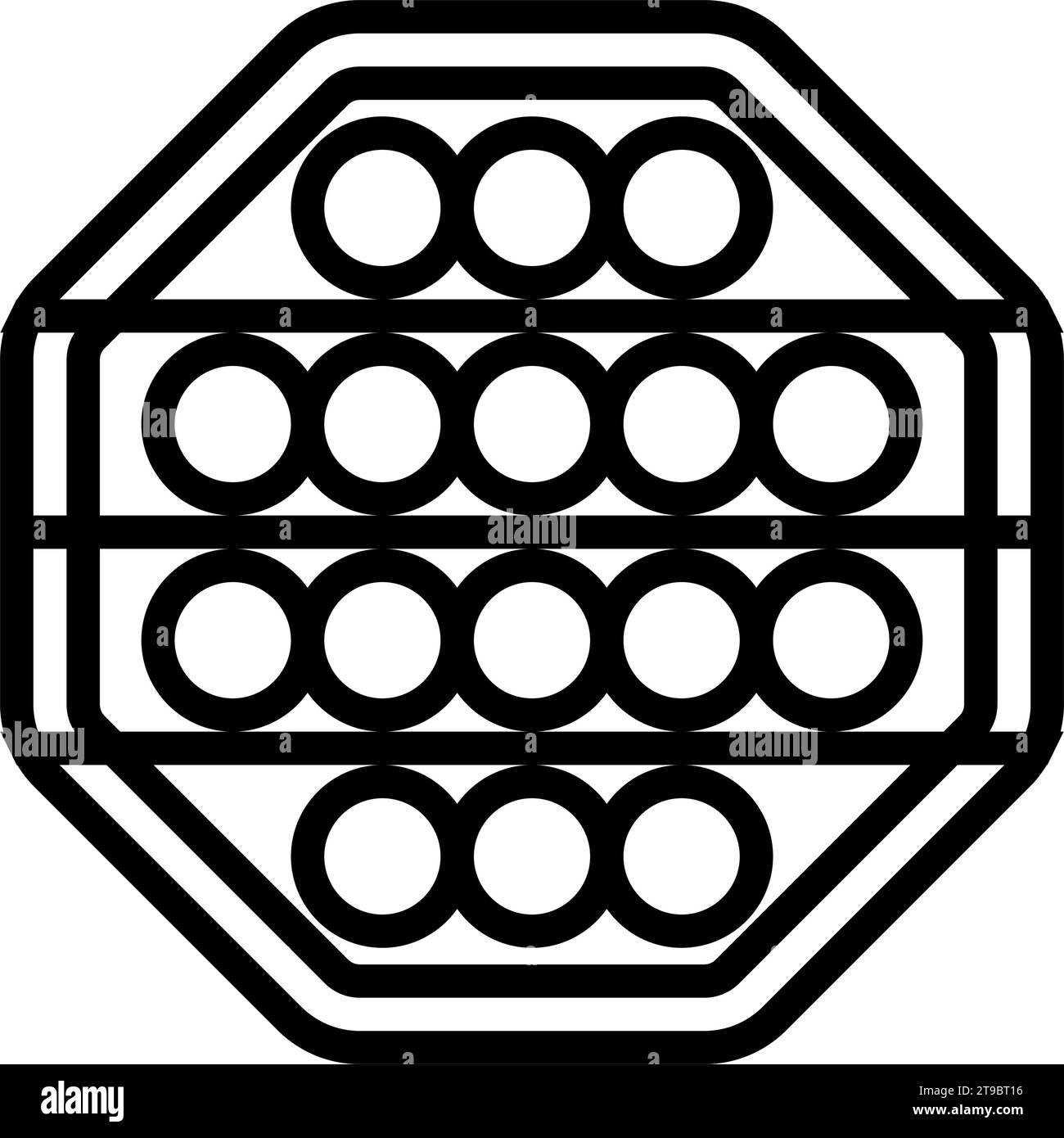 Pop Bubble Fidget Toy Line Icon Vector Illustration Stock Vector Image And Art Alamy