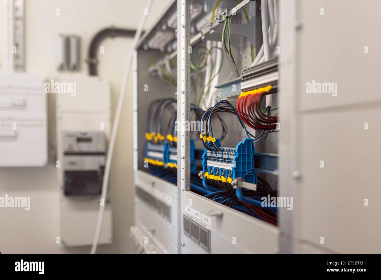 Interior of meter room in industry Stock Photo - Alamy