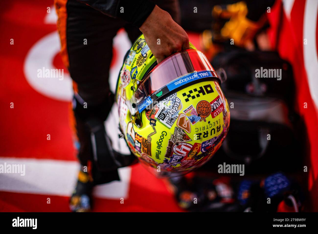 Austin, USA. 21st Oct, 2023. Helmet of #4 Lando Norris (GBR, McLaren F1 ...
