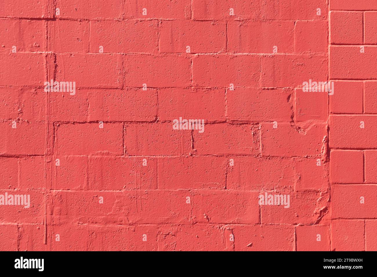 pattern of red painted brick wall in Texas Stock Photo - Alamy