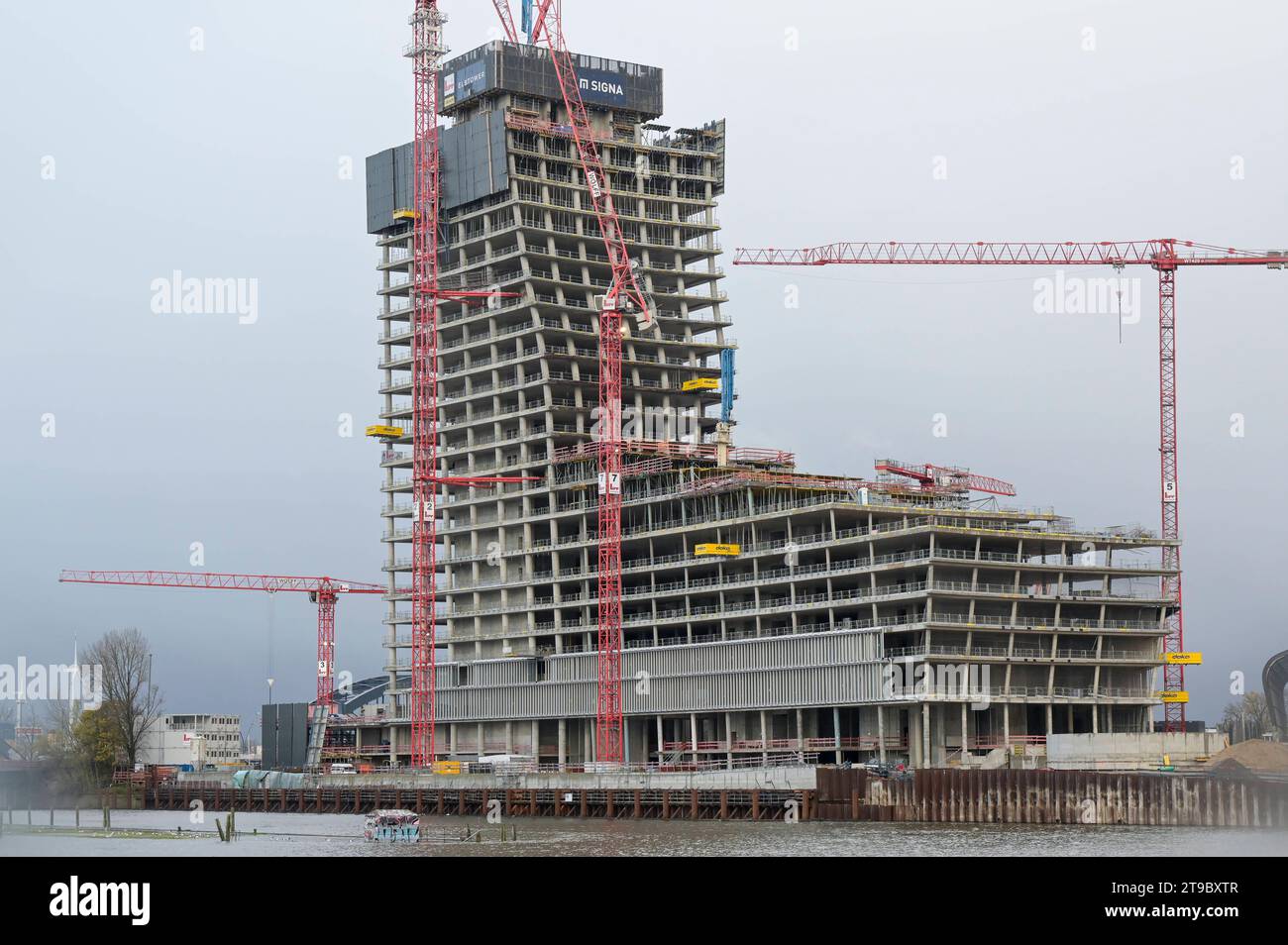 Hamburg, elb tower GERMANY, Hamburg, Harbour town, construction site ...
