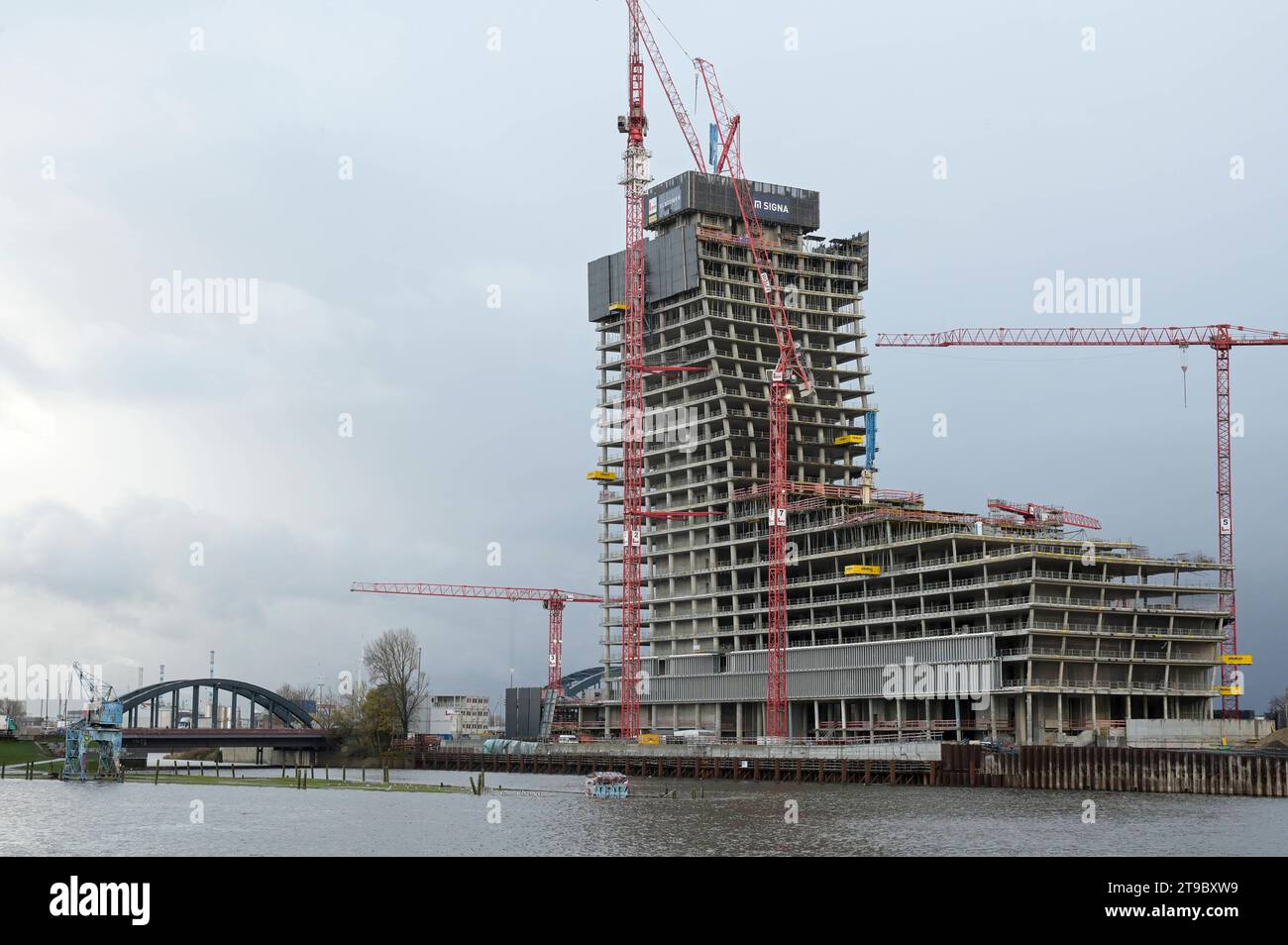 Hamburg, elb tower GERMANY, Hamburg, Harbour town, construction site ...